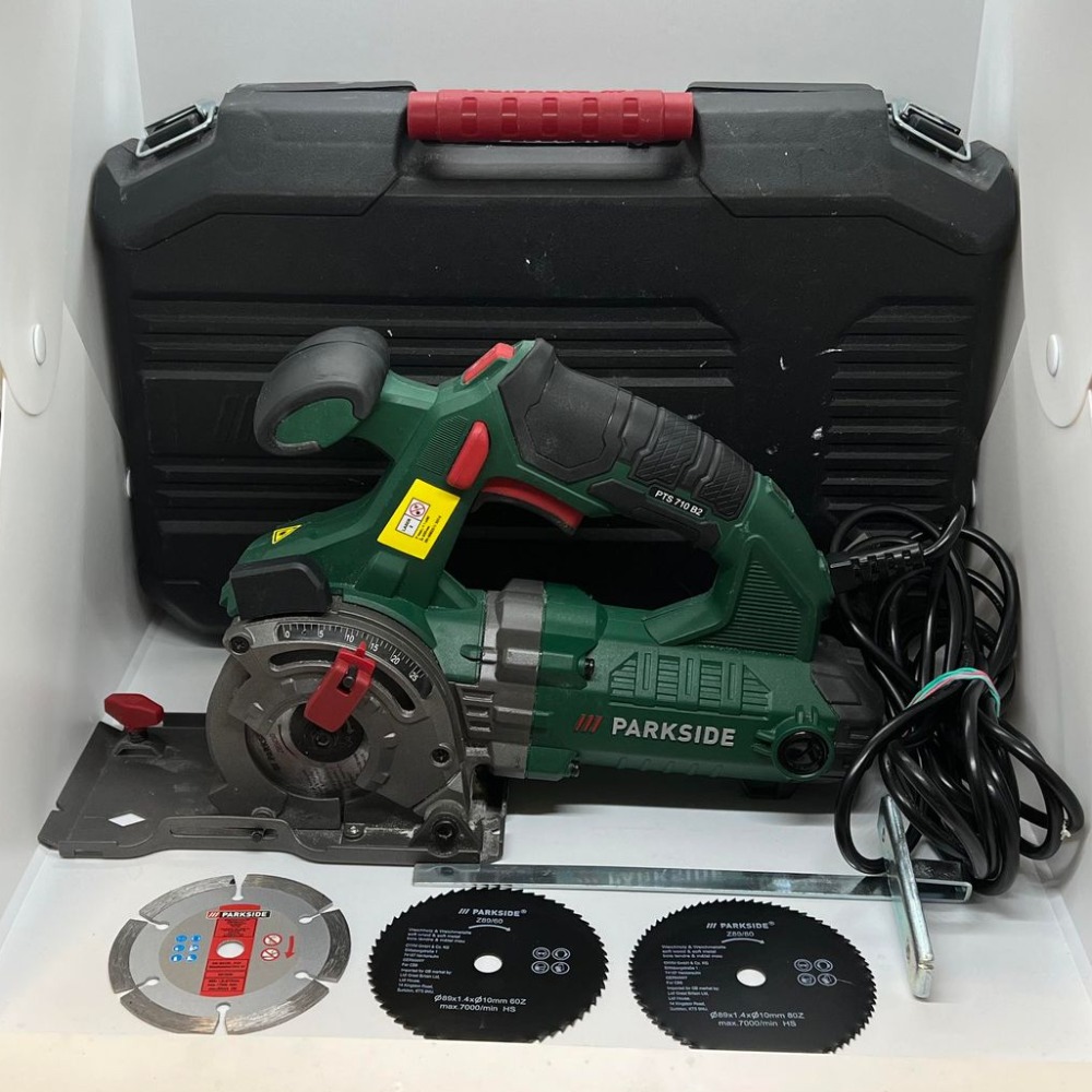 Pre-owned Parkside PTS710B2 Electric Plunge Saw 240V 710W with carry ...